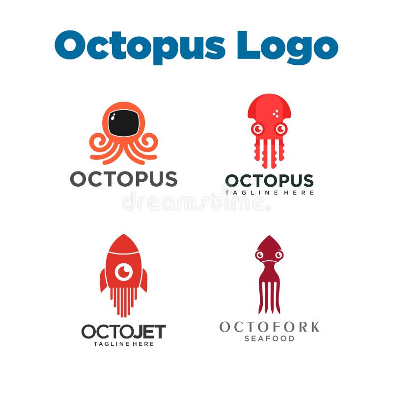 Octopus Logo Template stock vector. Illustration of insignia - 58789542