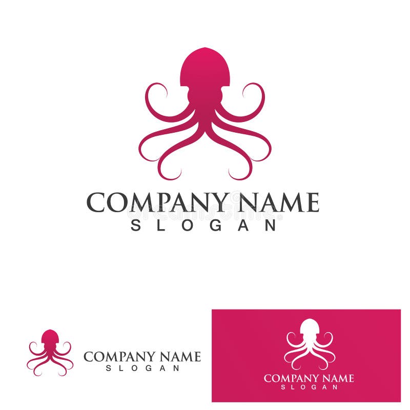 Octopus Logo Vector Design Symbol Stock Vector - Illustration of ...