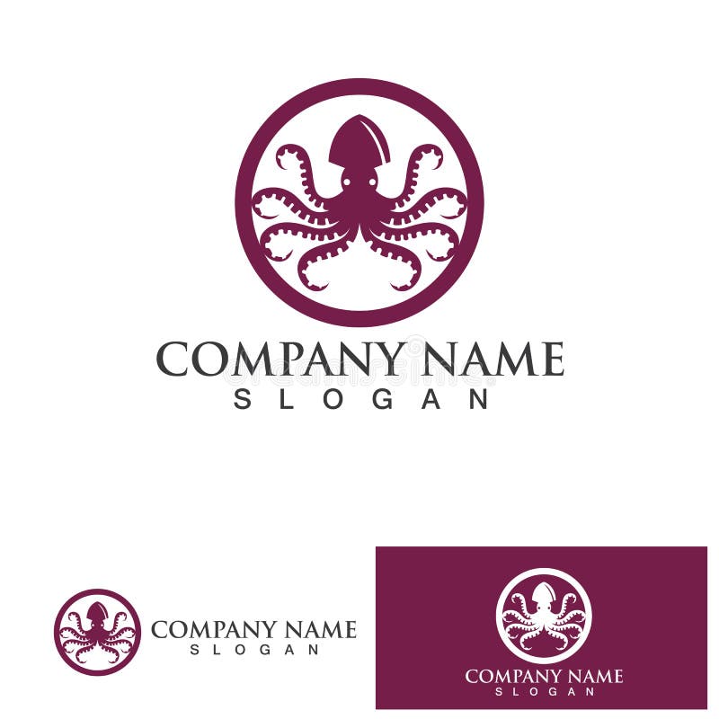 Octopus Logo Vector Design Symbol Stock Vector - Illustration of animal ...