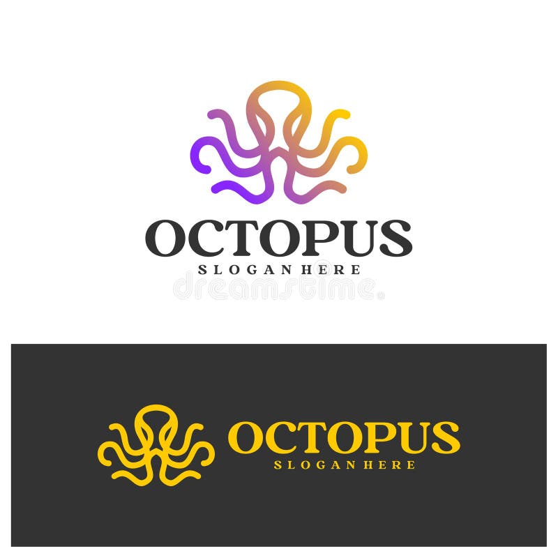 Octopus Logo Vector Illustration. Simple Octopus Logo Design Concept ...