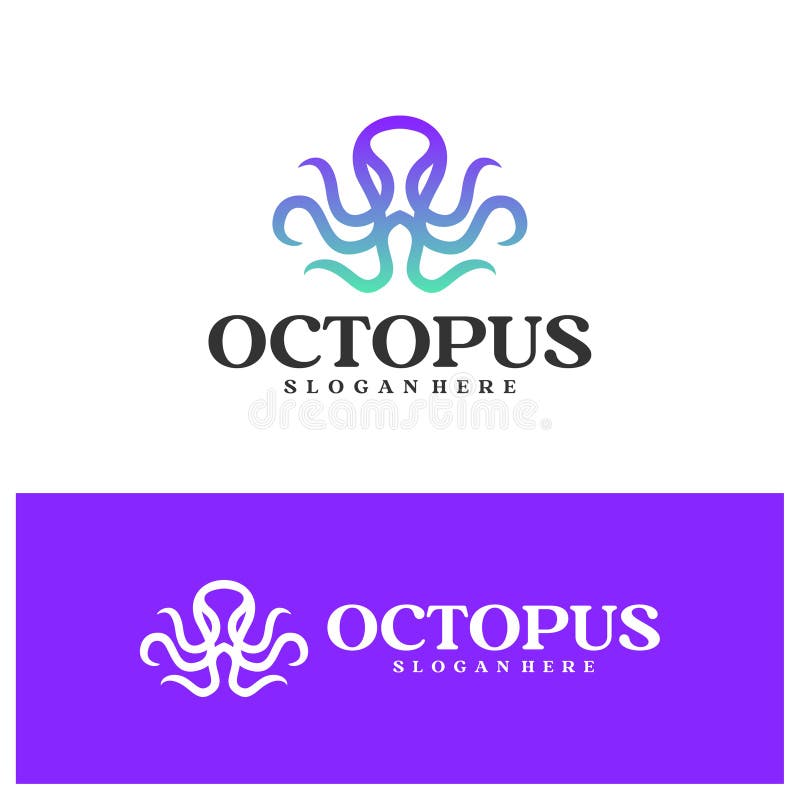 Octopus Logo Vector Illustration. Simple Octopus Logo Design Concept ...