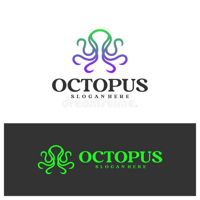 Octopus Logo Vector Illustration. Simple Octopus Logo Design Concept ...