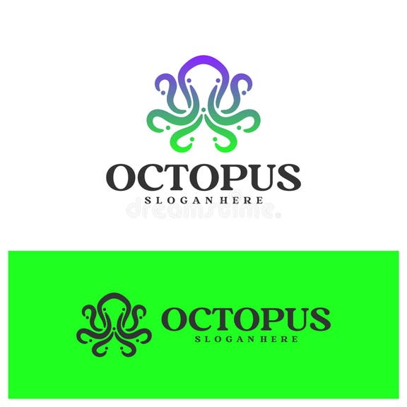 Octopus Logo Vector Illustration. Simple Octopus Logo Design Concept ...