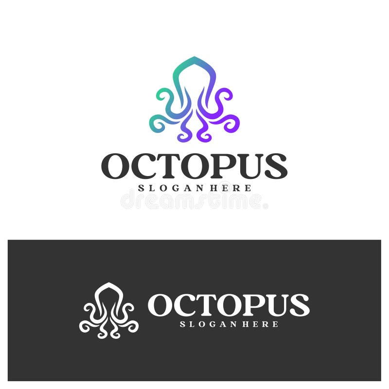 Octopus Logo Vector Illustration. Simple Octopus Logo Design Concept ...