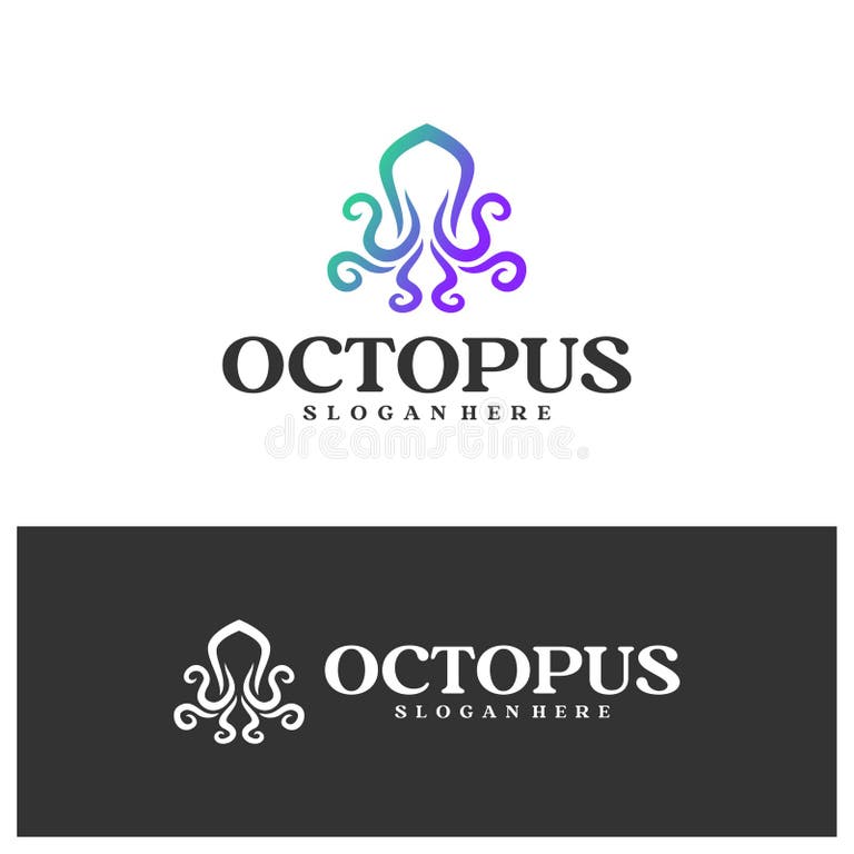 Octopus Logo Vector Illustration. Simple Octopus Logo Design Concept ...