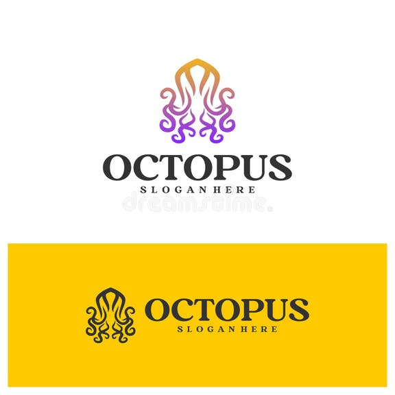 Octopus Logo Vector Illustration. Simple Octopus Logo Design Concept ...
