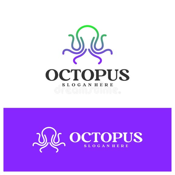 Octopus Logo Vector Illustration. Simple Octopus Logo Design Concept ...