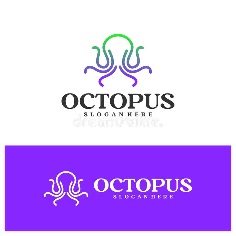 Octopus Logo Vector Illustration. Simple Octopus Logo Design Concept ...