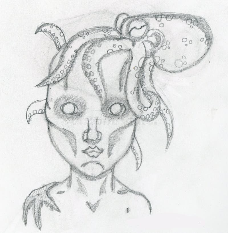 Octopus on Man stock illustration. Illustration of octopus - 29152133