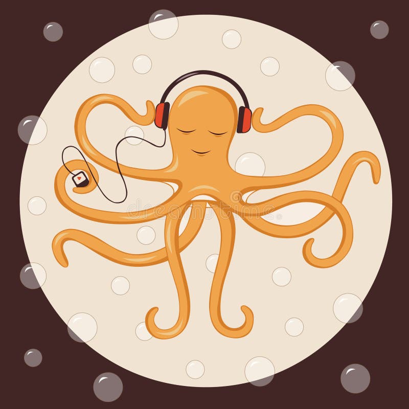 Octopus music stock vector. Illustration of icon, kinds - 85285287