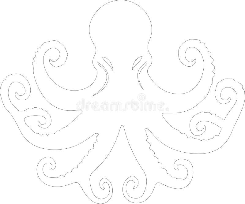 Outline Octopus Transparent Background Stock Illustrations – 107 ...