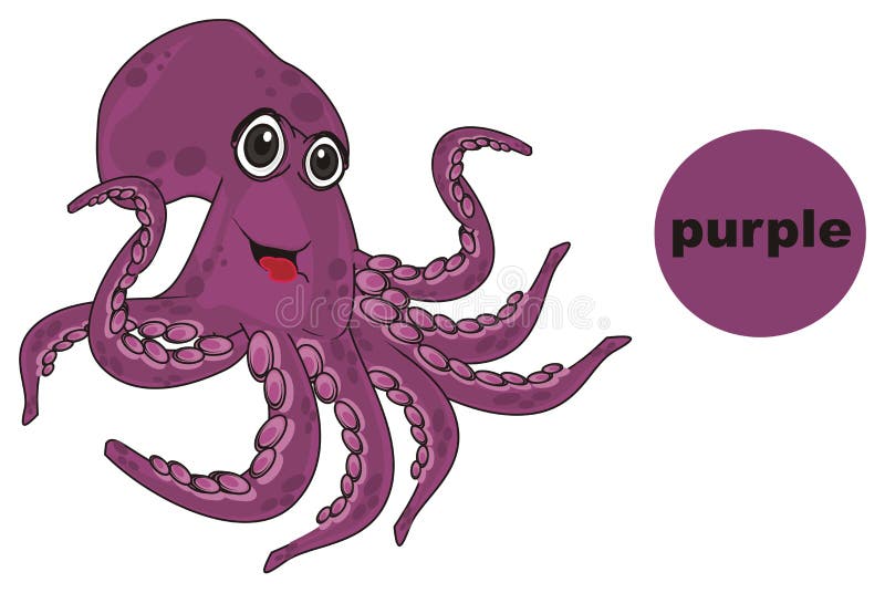 Octopus is purple stock illustration. Illustration of kitchen - 126936564