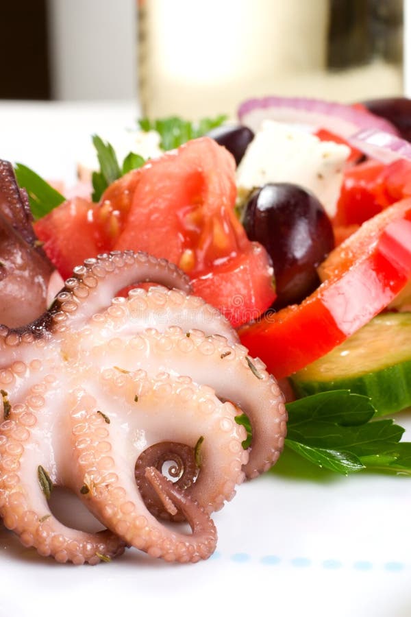 Octopus in red wine stock image. Image of olives, italian - 4484949