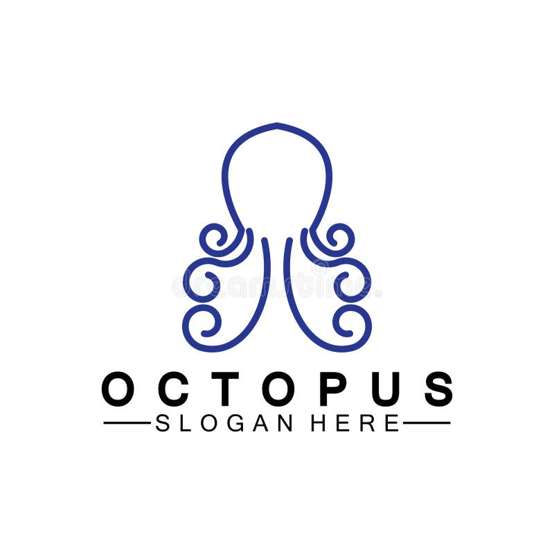 Octopus Simple Modern Line Art Logo Design-vector Illustration Stock ...