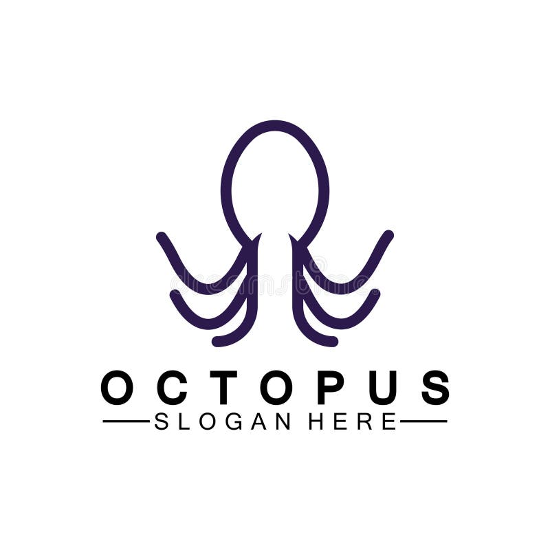 Octopus Simple Modern Line Art Logo Design-vector Illustration Stock ...
