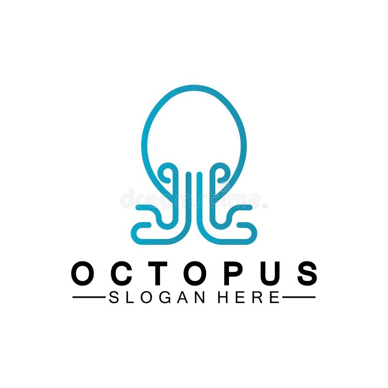 Octopus Simple Modern Line Art Logo Design-vector Illustration Stock ...