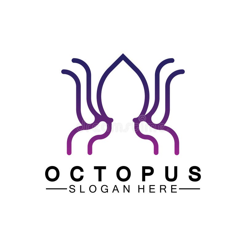 Octopus Simple Modern Line Art Logo Design-vector Illustration Stock ...