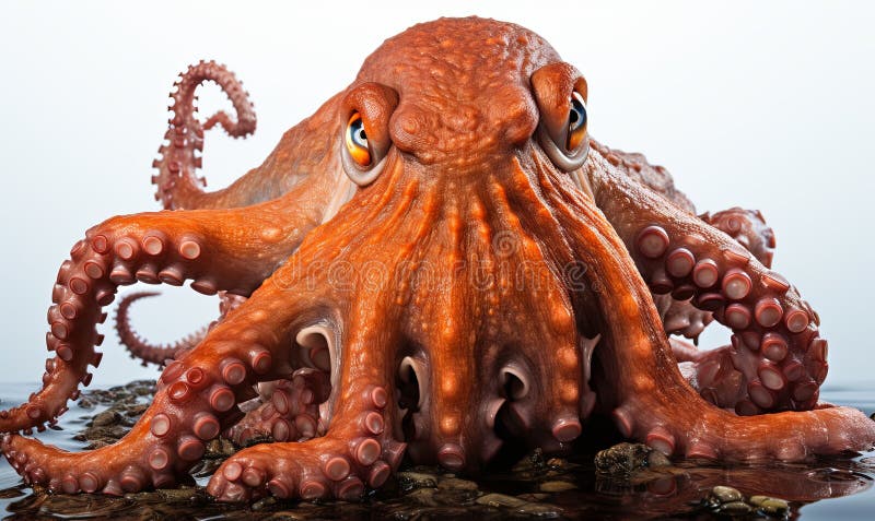 Octopus Sitting in Water stock image. Image of marine - 312251587