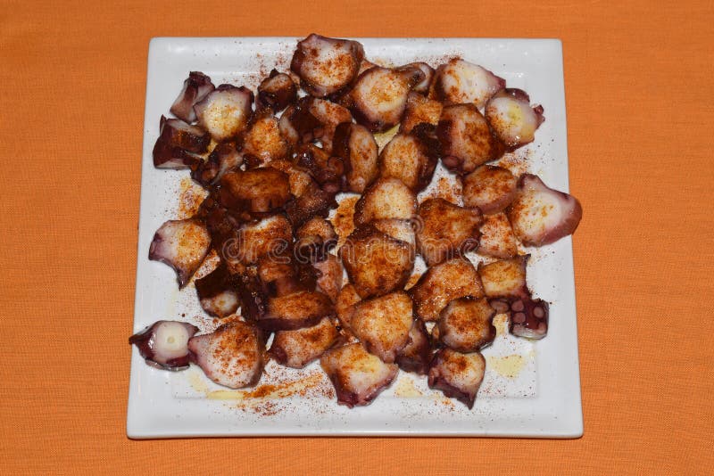 Octopus Tapa Cooked in Spain Stock Photo - Image of ingredients ...