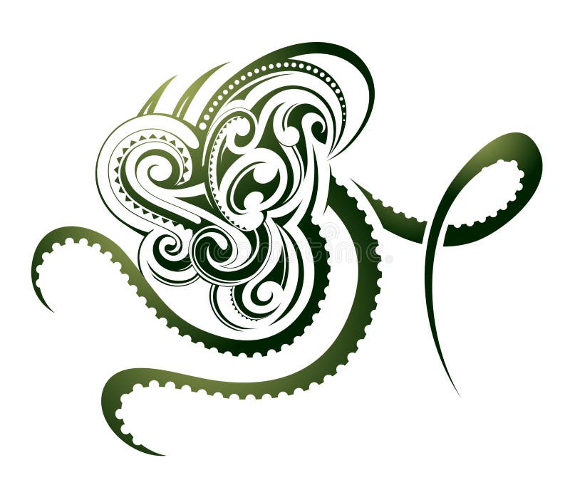 Octopus tattoo stock vector. Illustration of tattoo, maori - 56839950