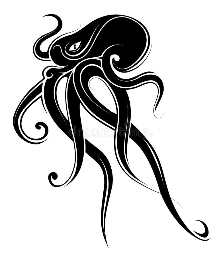 Octopus tattoo stock vector. Illustration of tattoo, maori - 56839950