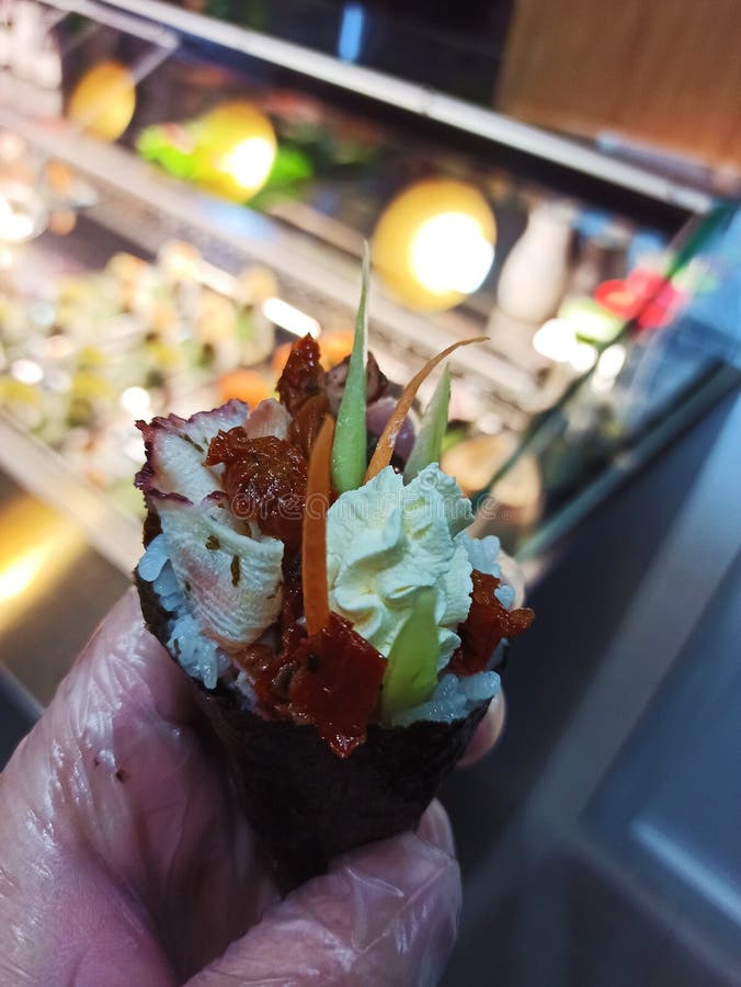 Octopus Temaki stock photo. Image of yummy, temaki, food - 199415828