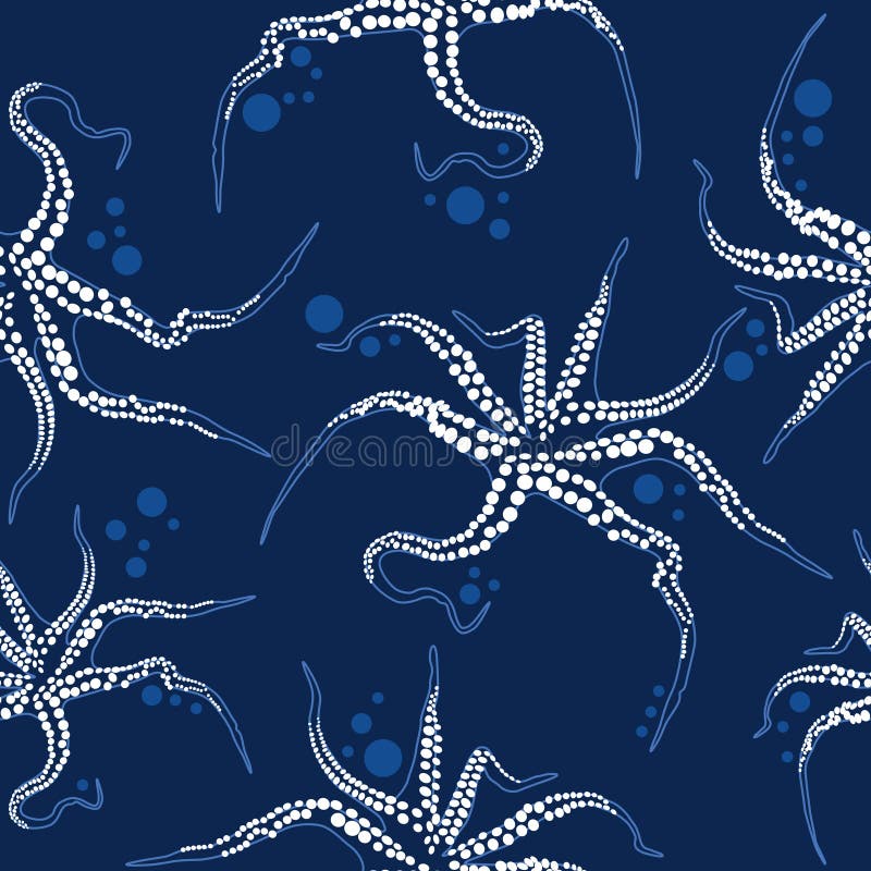 The Seamless Texture of an Octopus Stock Illustration - Illustration of ...