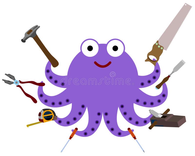 Octopus tools stock illustration. Illustration of chisel - 38848458
