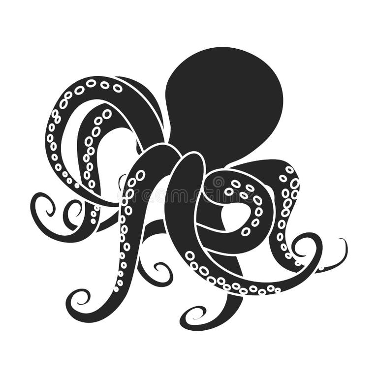 Scary Black Octopus Stock Illustrations – 981 Scary Black Octopus Stock ...