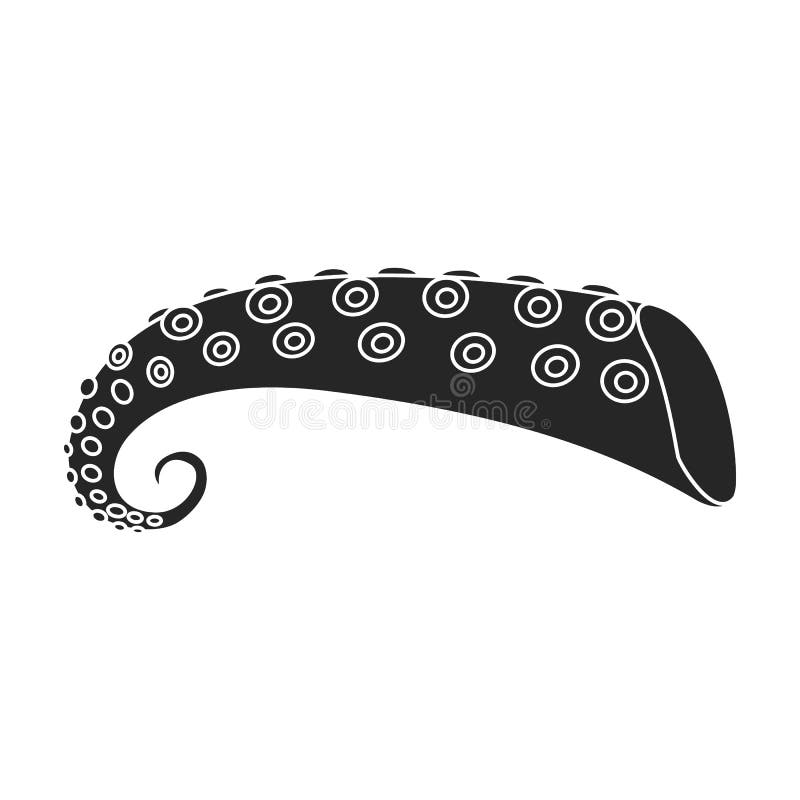 Octopus Vector Icon.Black,simple Vector Icon Isolated on White ...