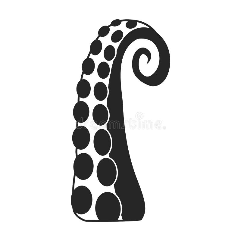 Octopus Vector Icon.Black Vector Icon Isolated on White Background ...