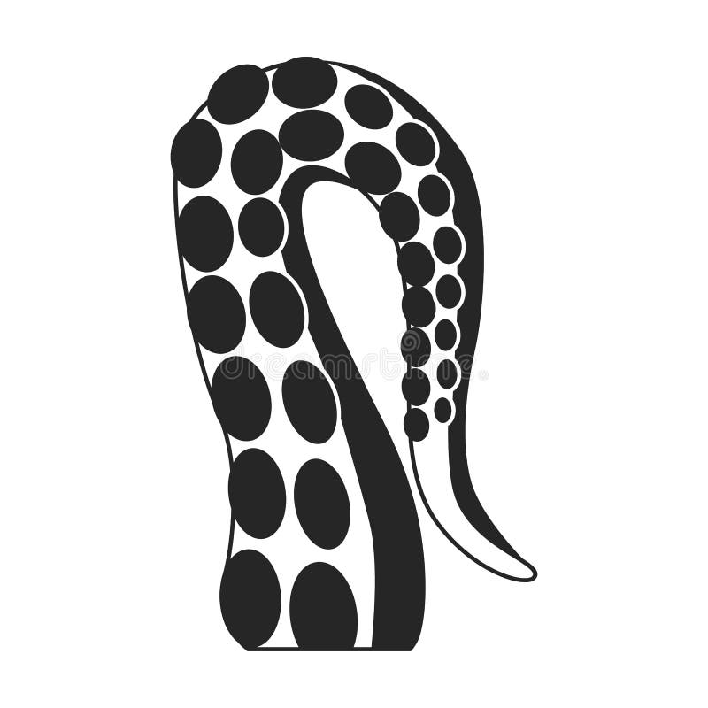 Octopus Vector Icon.Black Vector Icon Isolated on White Background ...