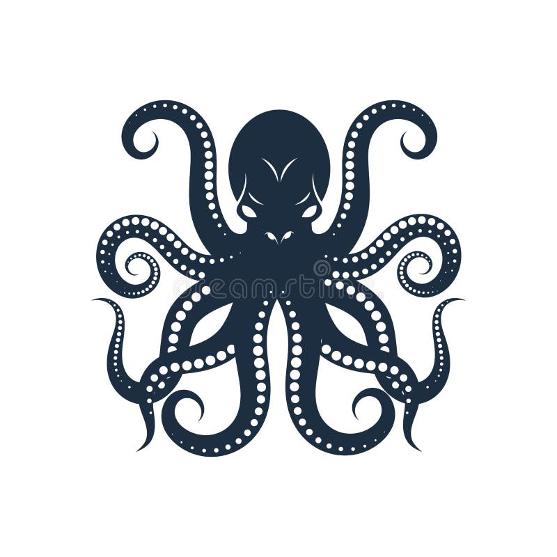 Octopus Vector Icon Illustration Stock Vector - Illustration of vector ...
