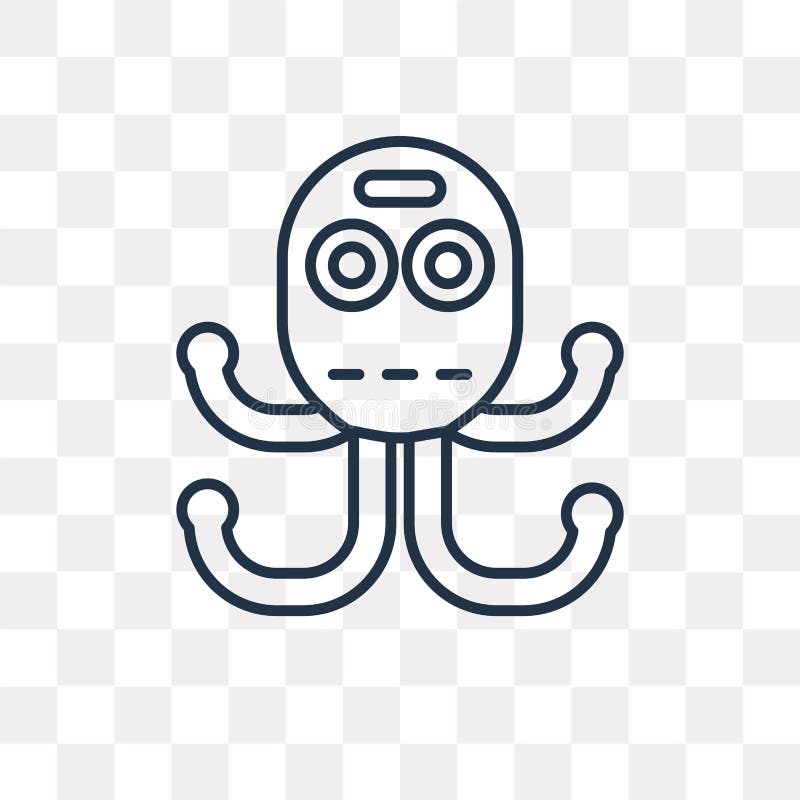 Outline Octopus Transparent Background Stock Illustrations – 125 ...