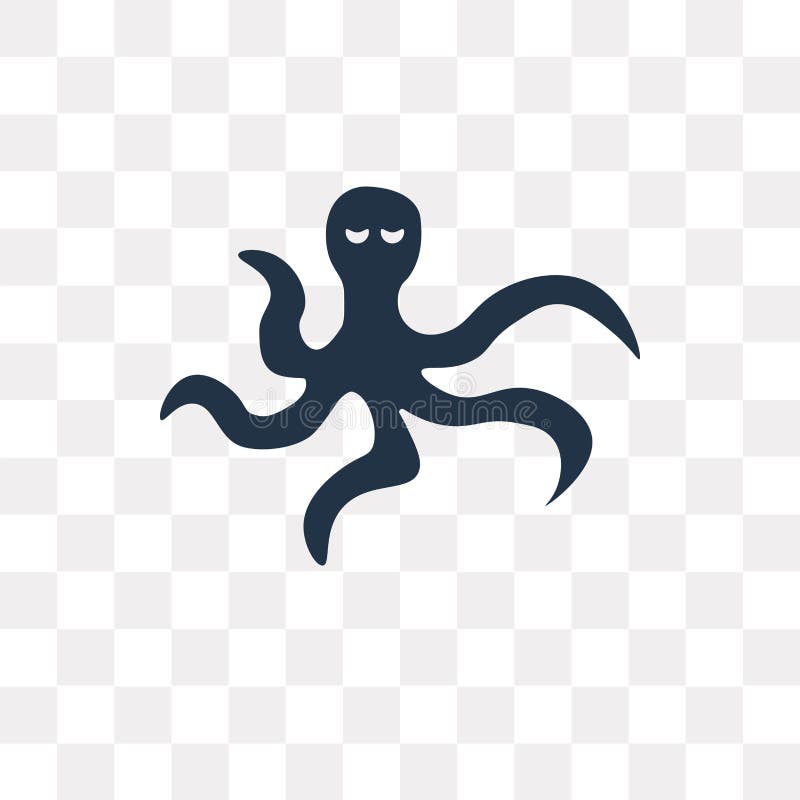 Octopus Vector Icon Isolated on Transparent Background, Octopus Stock ...