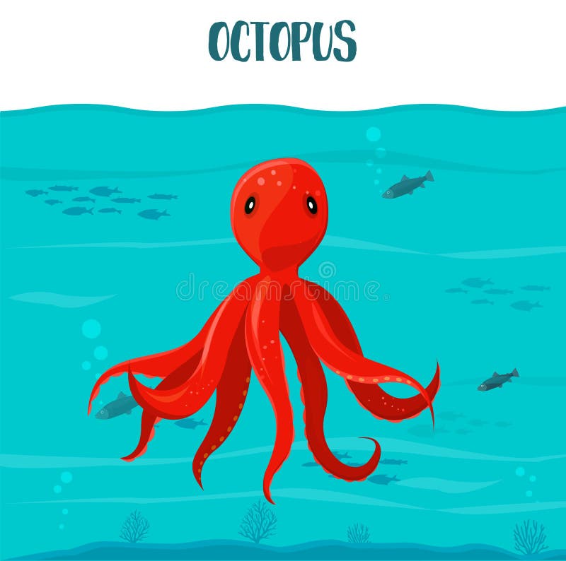 Octopus. Vector Illustration. for Restaurant Menu, Infographics, Logo ...