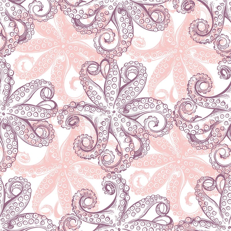 Octopus Vector Seamless Background Patterns Stock Illustrations – 165 Octopus Vector Seamless ...