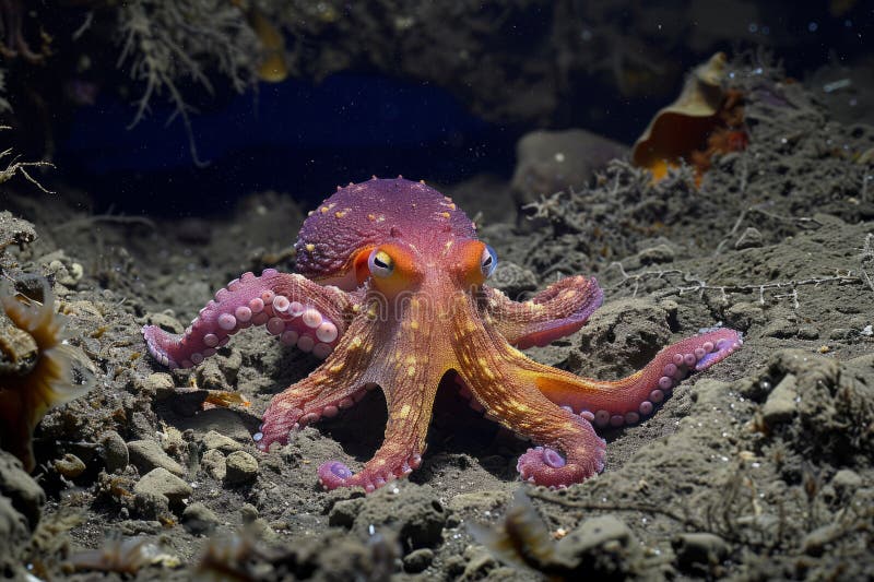 Octopus in water stock photo. Image of deepsea, softbodied - 314286280