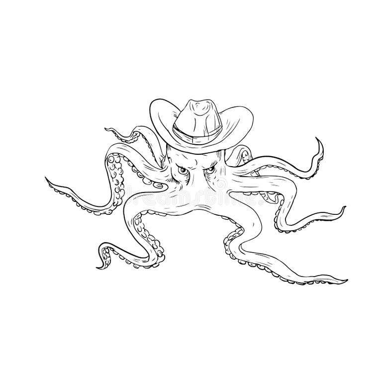 Octopus Cowboy Stock Illustrations – 23 Octopus Cowboy Stock ...