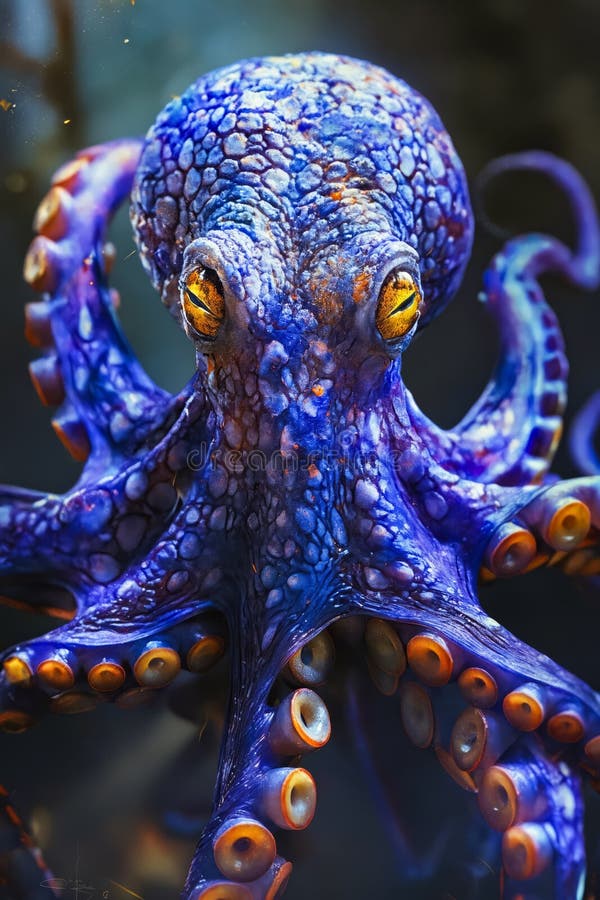 An Octopus with Yellow Eyes and Tentacles. Generative AI Stock Image ...