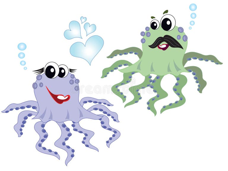 Two Octopuses Stock Illustrations – 51 Two Octopuses Stock ...