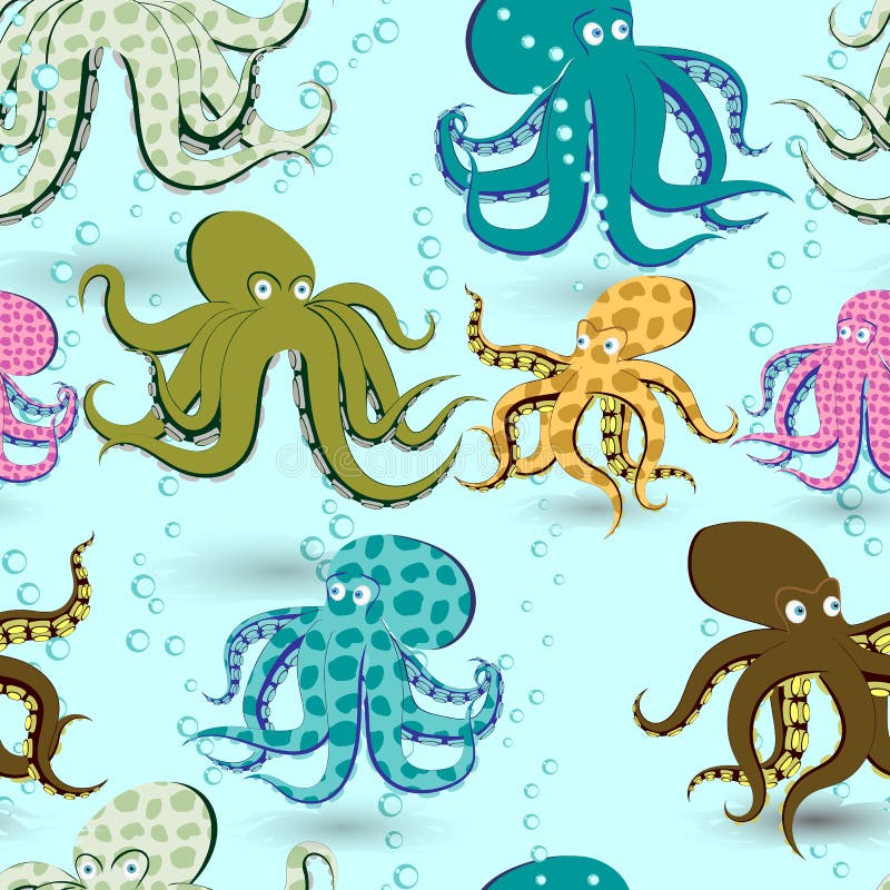 Octopuses Pattern Stock Illustrations – 465 Octopuses Pattern Stock ...