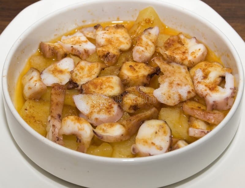 Octupus in pepper stock photo. Image of aperitif, galician - 35281176