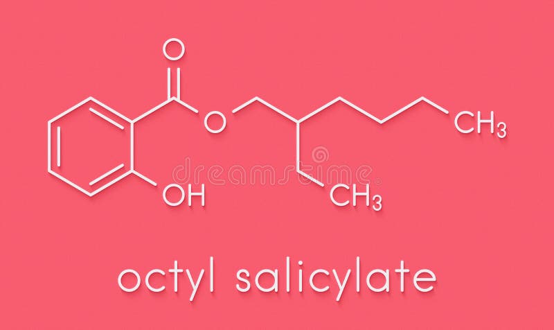 Octyl Salicylate (octisalate) Sunscreen Molecule (UV Filter Stock ...