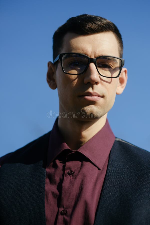 Oculist Services. Oculist Improve Visual of Man in Glasses. Stock Photo ...