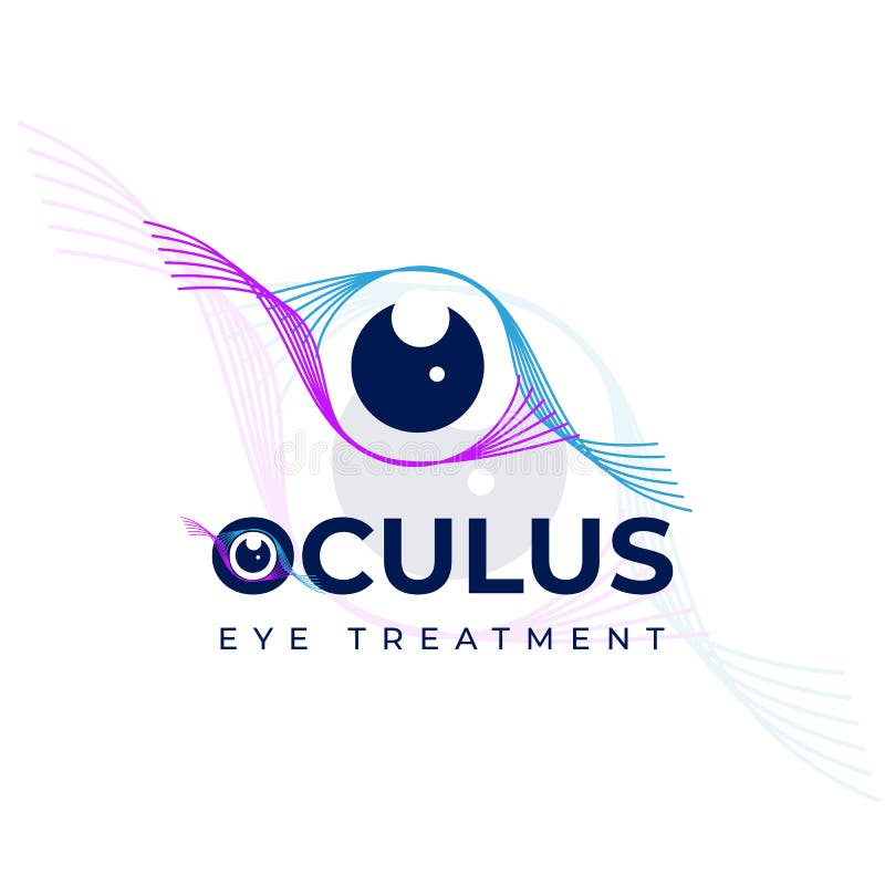 Oculus Eye Treatment, Creative Vector Wave Line and Eyeball Stock ...
