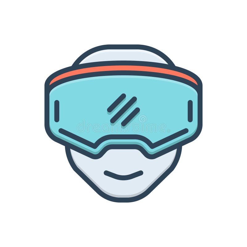 Color Illustration Icon for Oculus Rift, Headset and Gaming Stock ...