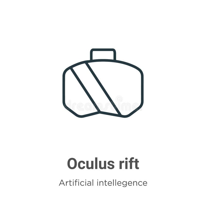 Outline Oculus Rift Vector Icon. Isolated Black Simple Line Element ...