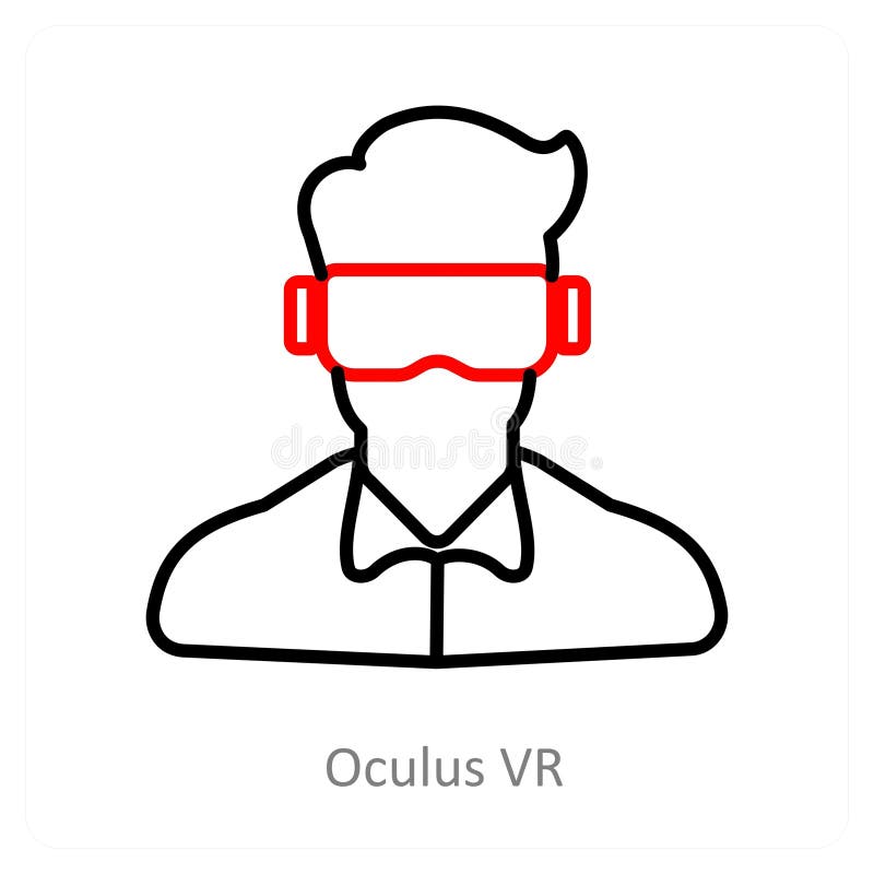 Oculus VR and Vr Icon Concept Stock Illustration - Illustration of rift ...