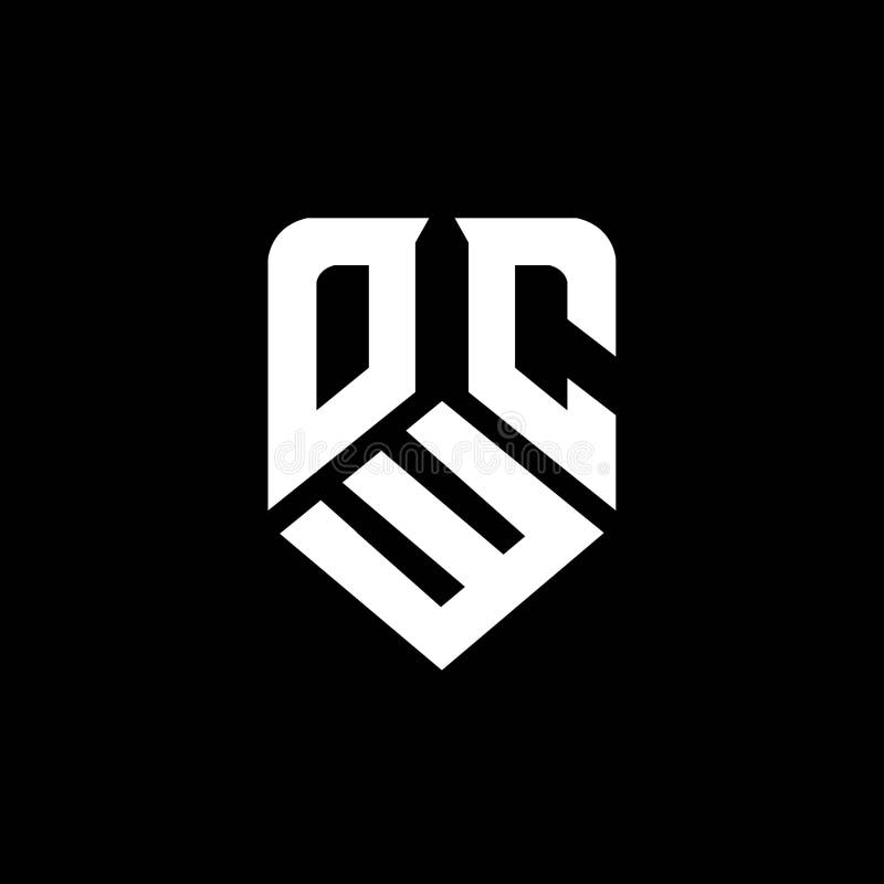 OCW Abstract Monogram Shield Logo Design on White Background. Stock ...